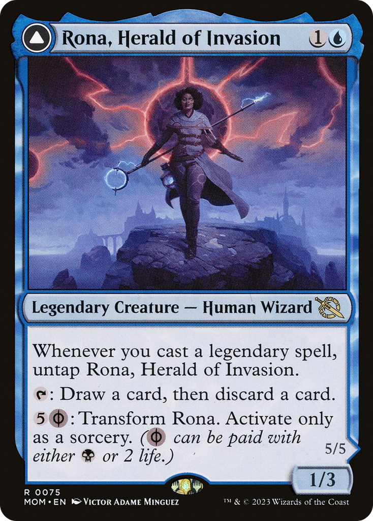 Rona, Herald of Invasion // Rona, Tolarian Obliterator (MOM-075) [Marc
